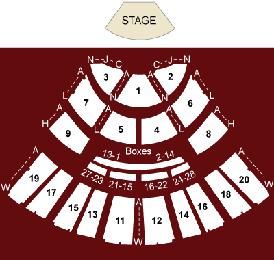 Hall Tanglewood Seating Chart: A Visual Reference of Charts | Chart Master